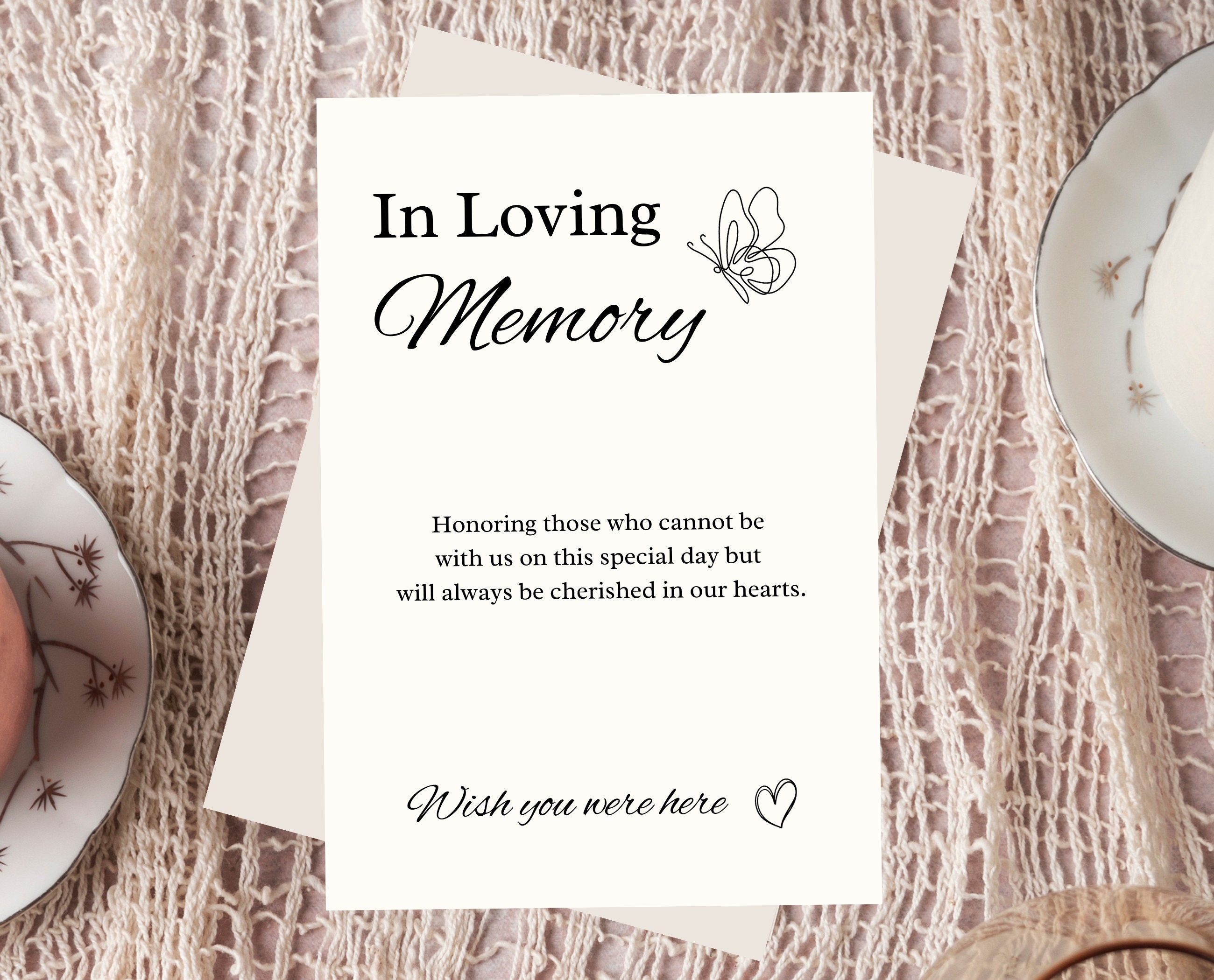 In Loving Memory Sign Template Modern Minimalist Wedding Printable ...