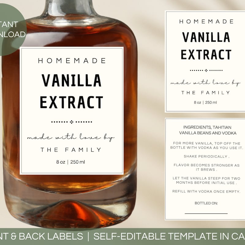 Vanilla Labels - Etsy