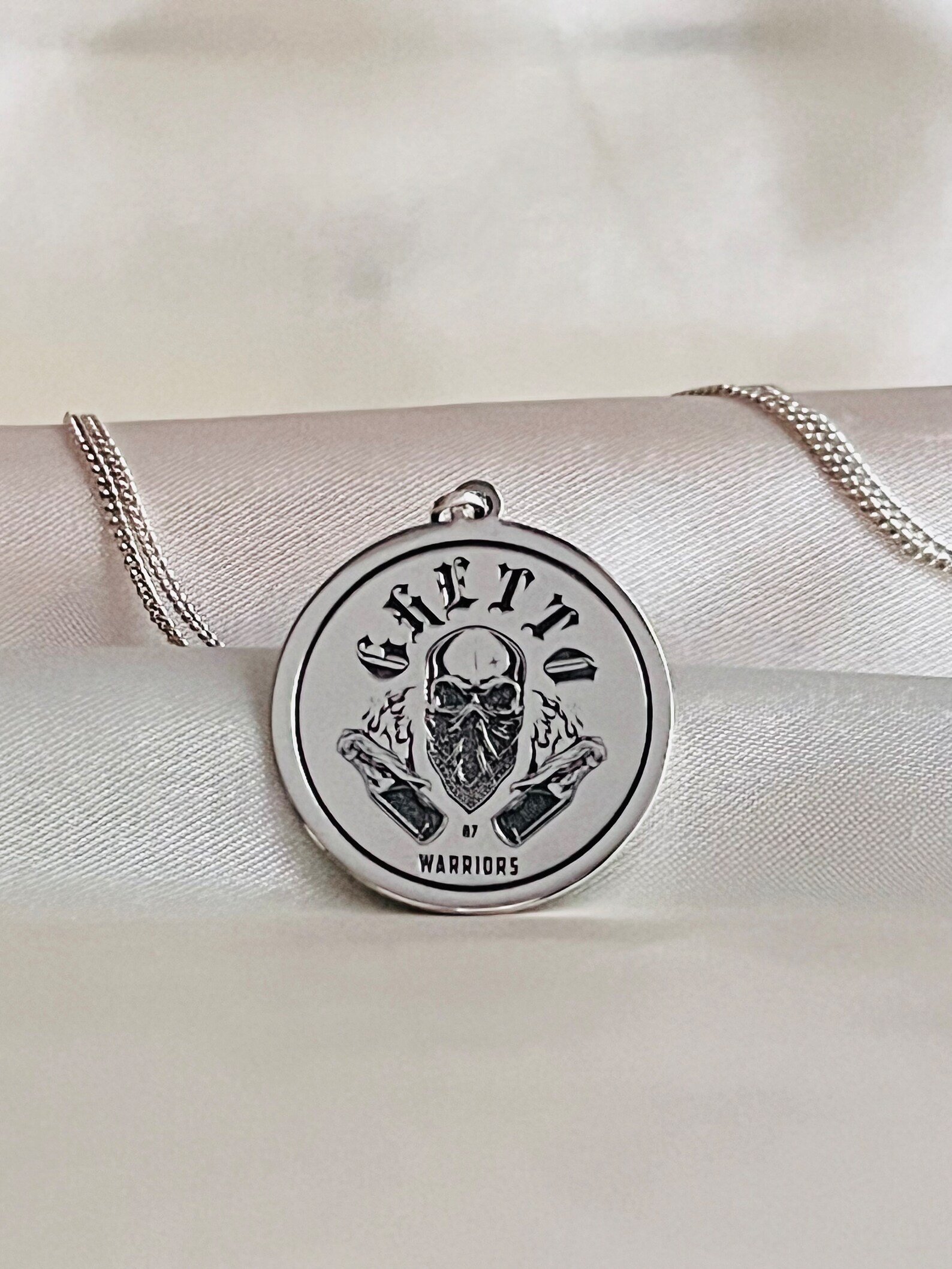 Memento Mori Silver Necklace,personalized Ghetto Pendant,dainty ...