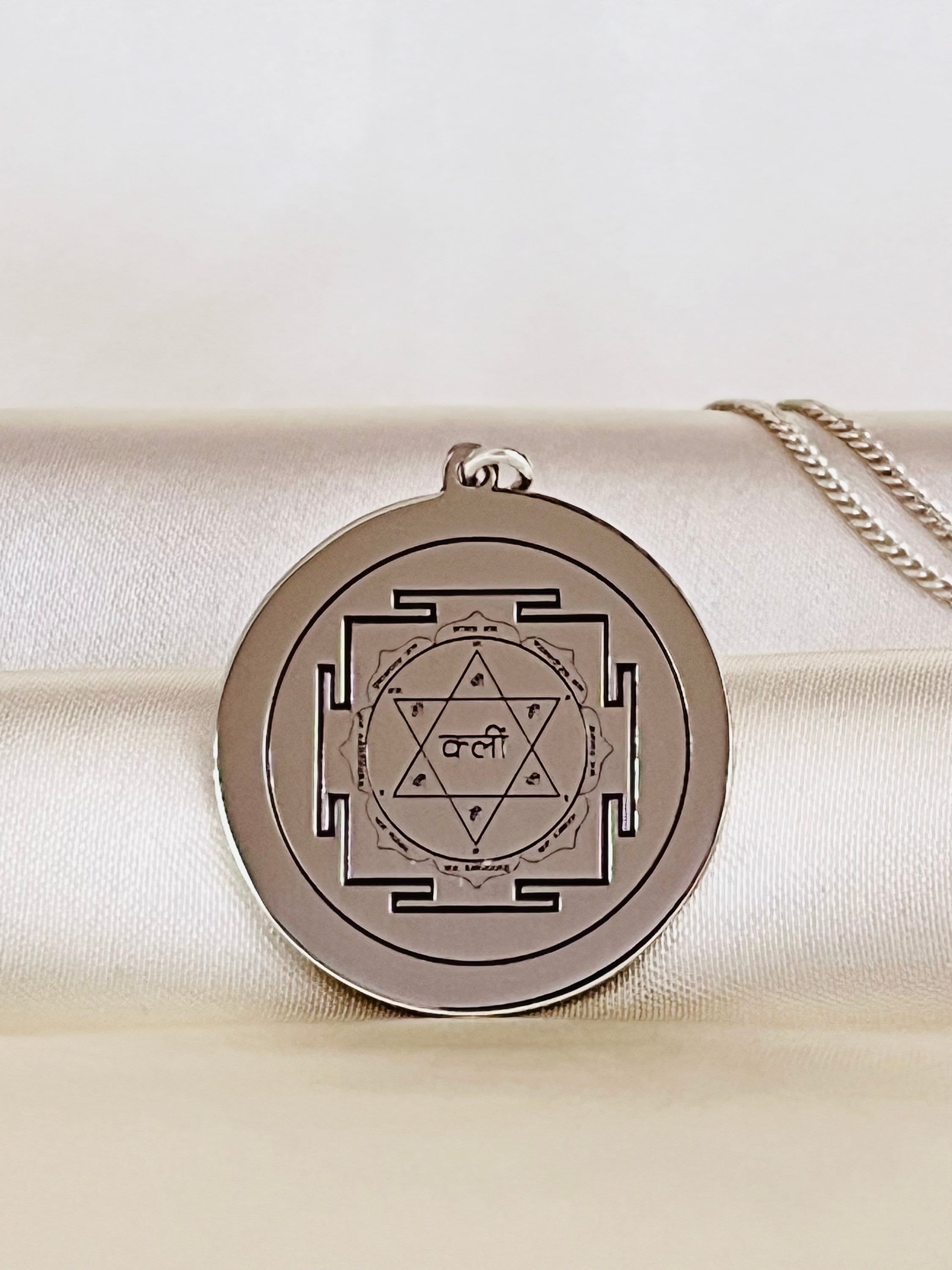 925K Love Yantra Necklace, Yantra Necklace, Silver Sri Yantra, Chakra ...