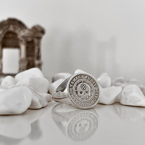 925K Silver Tempus Fugit Ring, Graduation Gift, Stoic Ring, Mens Gift ...