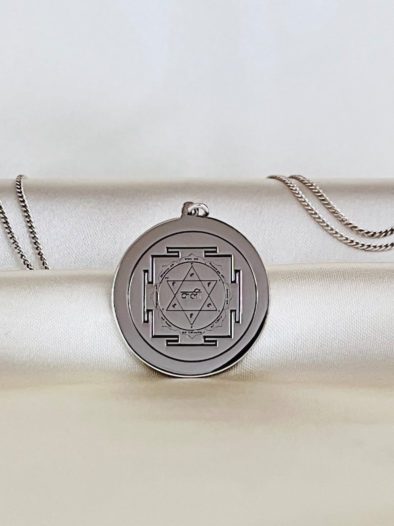925K Love Yantra Necklace, Yantra Necklace, Silver Sri Yantra, Chakra ...
