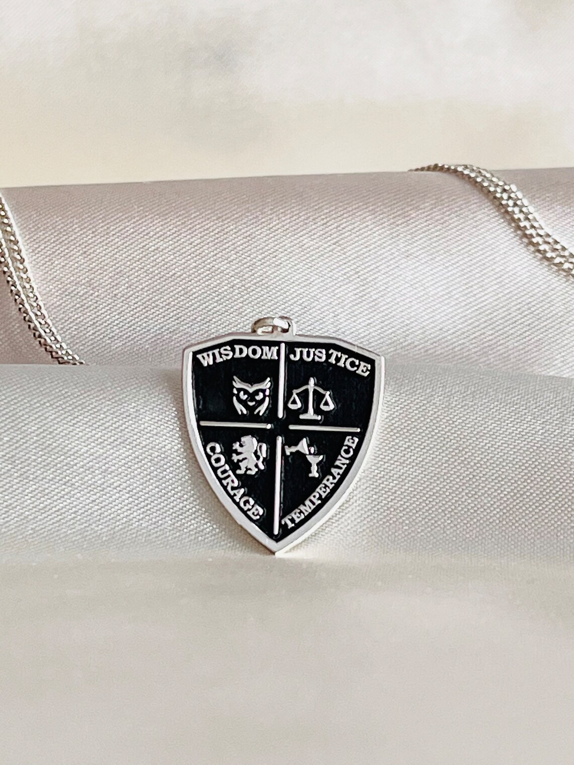 Stoic Necklace ,justice Wisdom Temperance Courage Necklace,wisdom ...