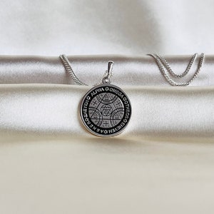 Enoch Angel Magic Amulet, Special Design, Silver Alpha-omega Necklace ...