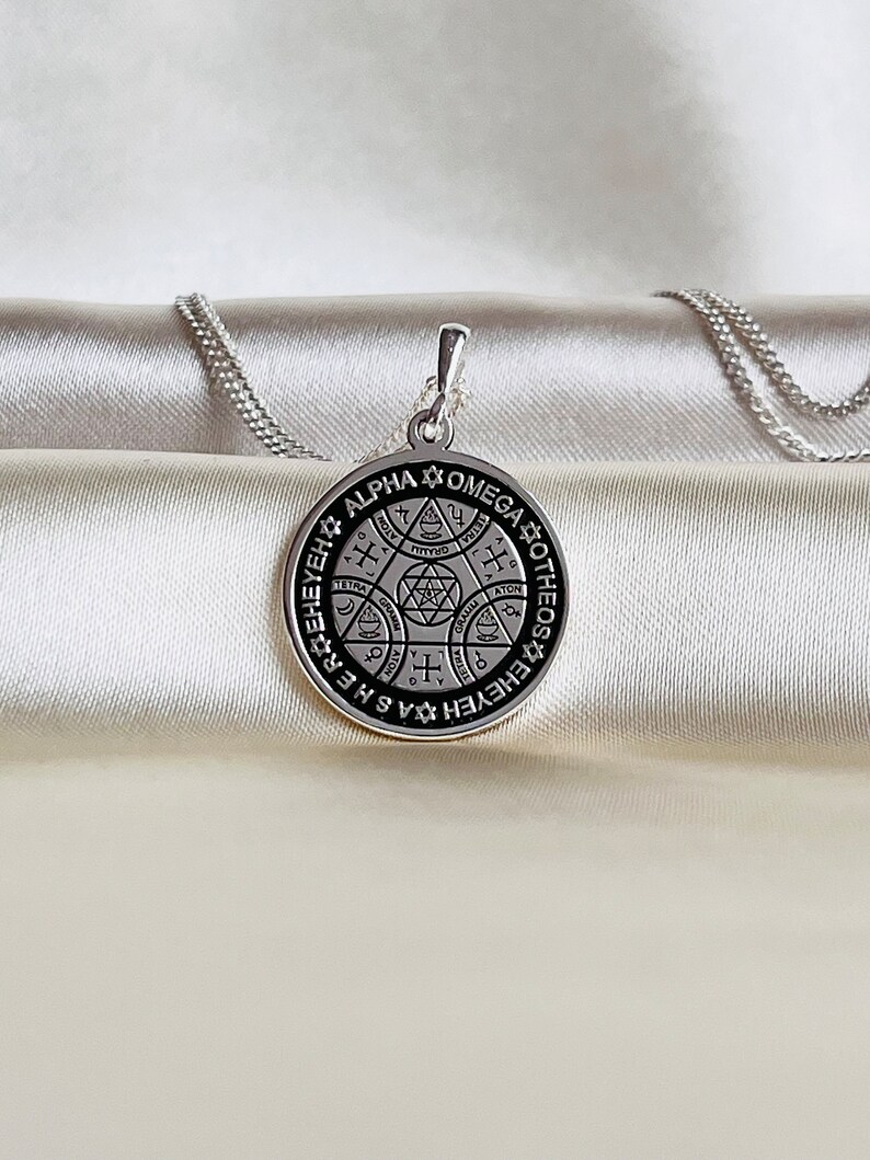 Enoch Angel Magic Amulet, Special Design, Silver Alpha-omega Necklace ...