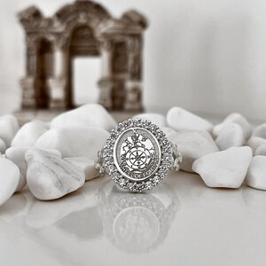 Silver Tarot Wheel of Fortune Ring, Tarot Jewelry, Friendship Gift ...