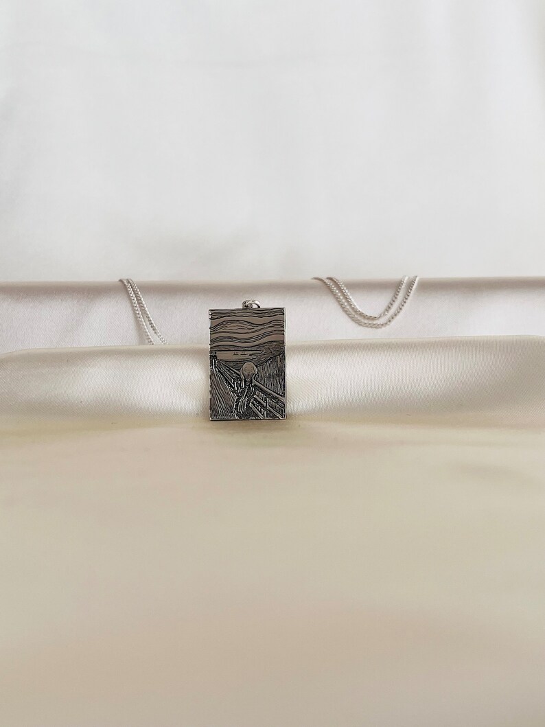 925K the Scream Necklace, Personalized Pendant, Vintage Necklace, the ...