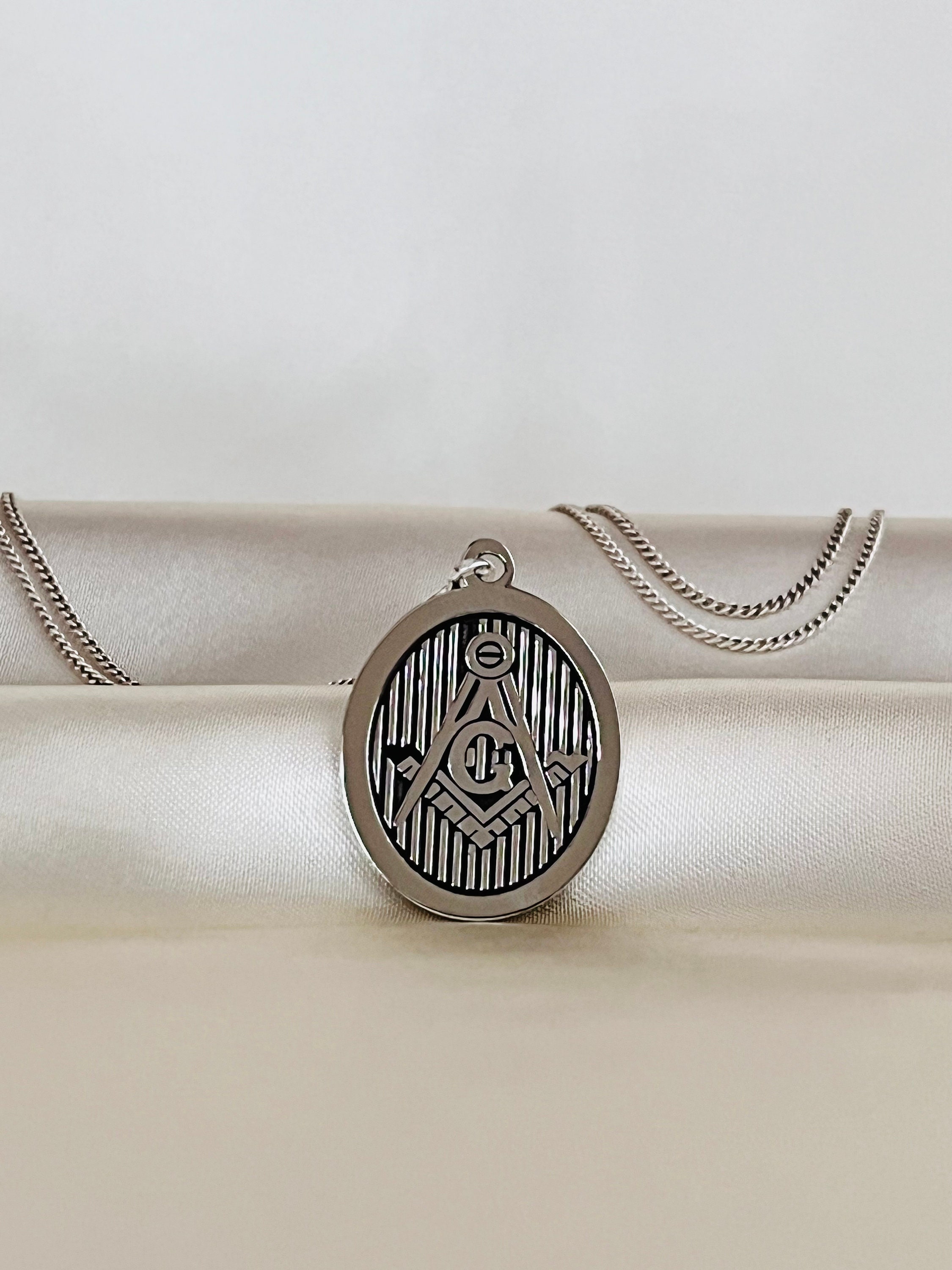 925K Mason Necklace, Masonic Pendant, Freemason, Birthday Gift ...
