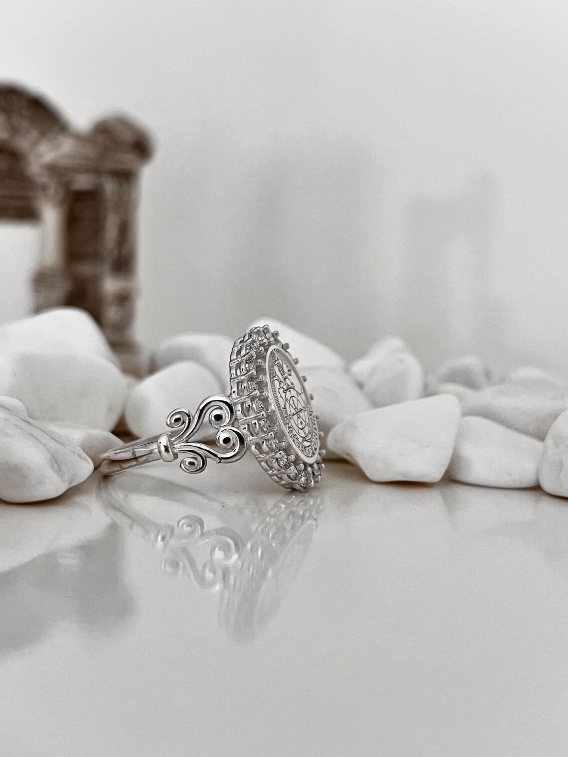 Silver Tarot Wheel of Fortune Ring, Tarot Jewelry, Friendship Gift ...