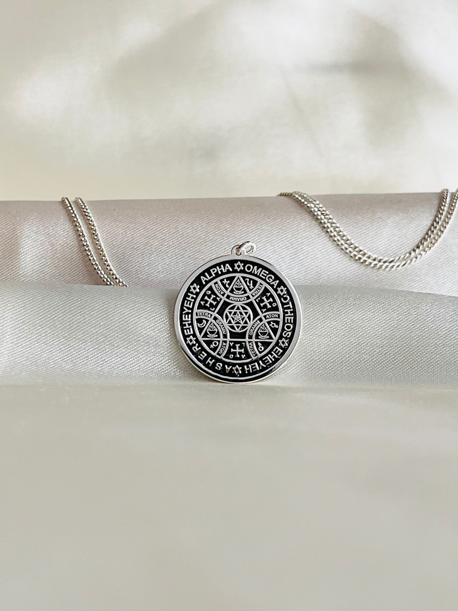 Enoch Angel Magic Amulet, Special Design,alpha-omega Necklace,christmas ...