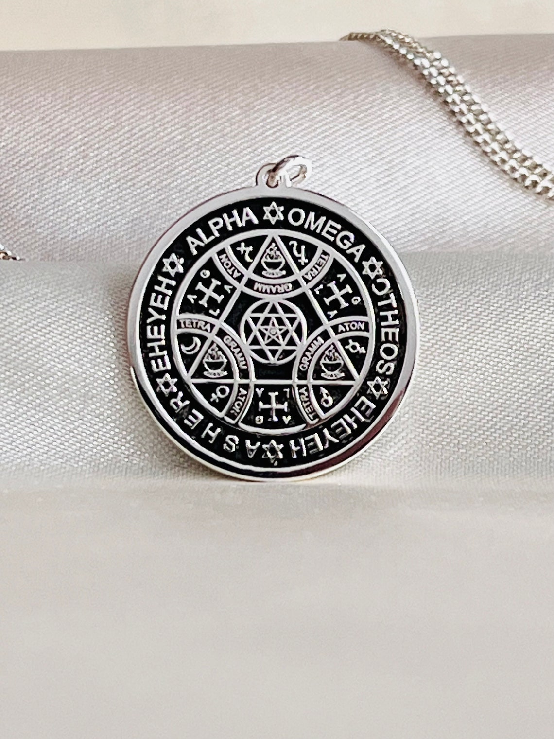 Enoch Angel Magic Amulet, Special Design,alpha-omega Necklace,christmas ...