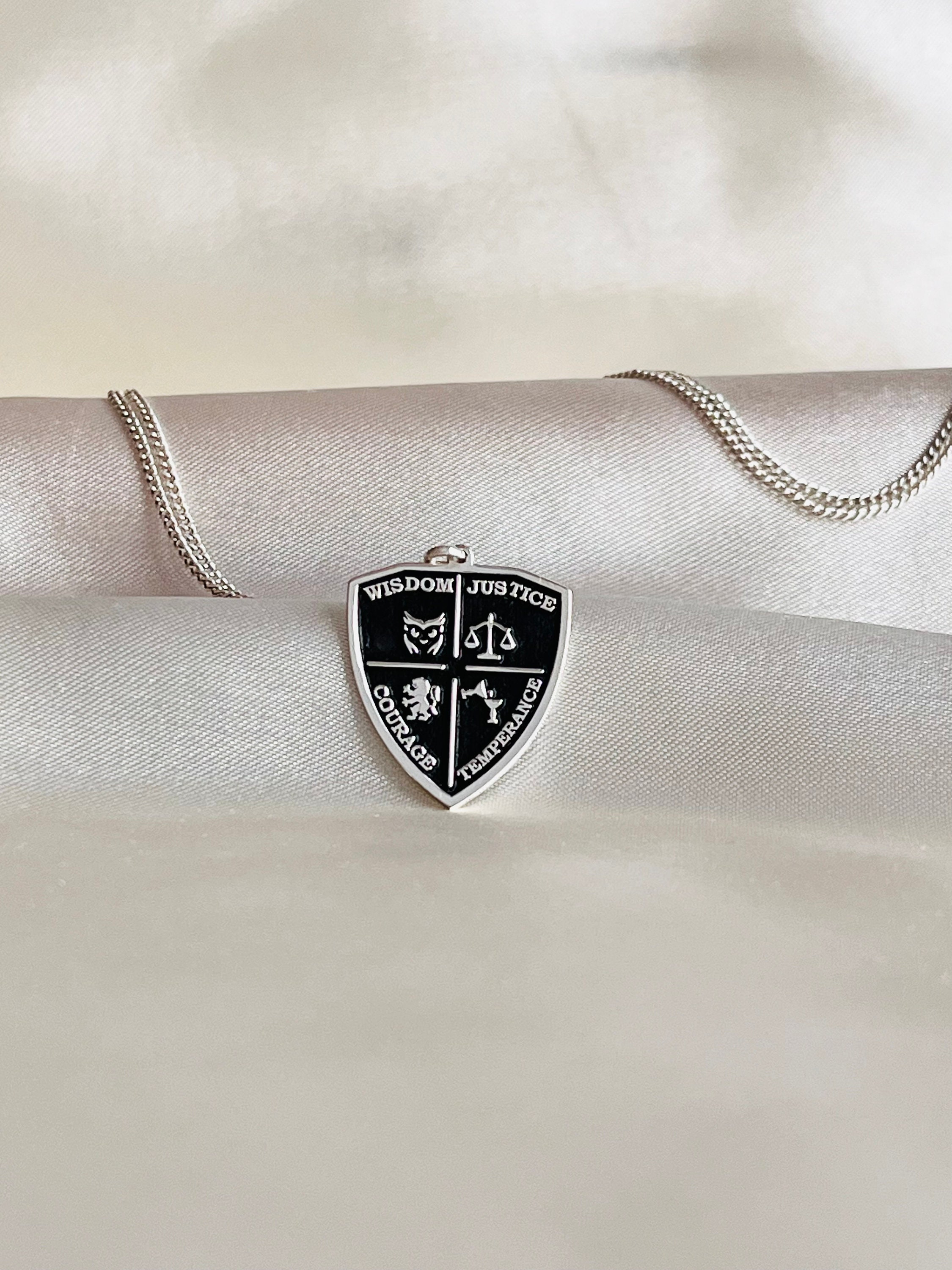 Stoic Necklace ,justice Wisdom Temperance Courage Necklace,wisdom ...