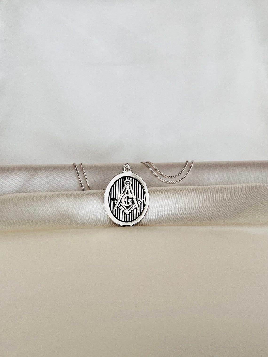 925K Mason Necklace, Masonic Pendant, Freemason, Birthday Gift ...