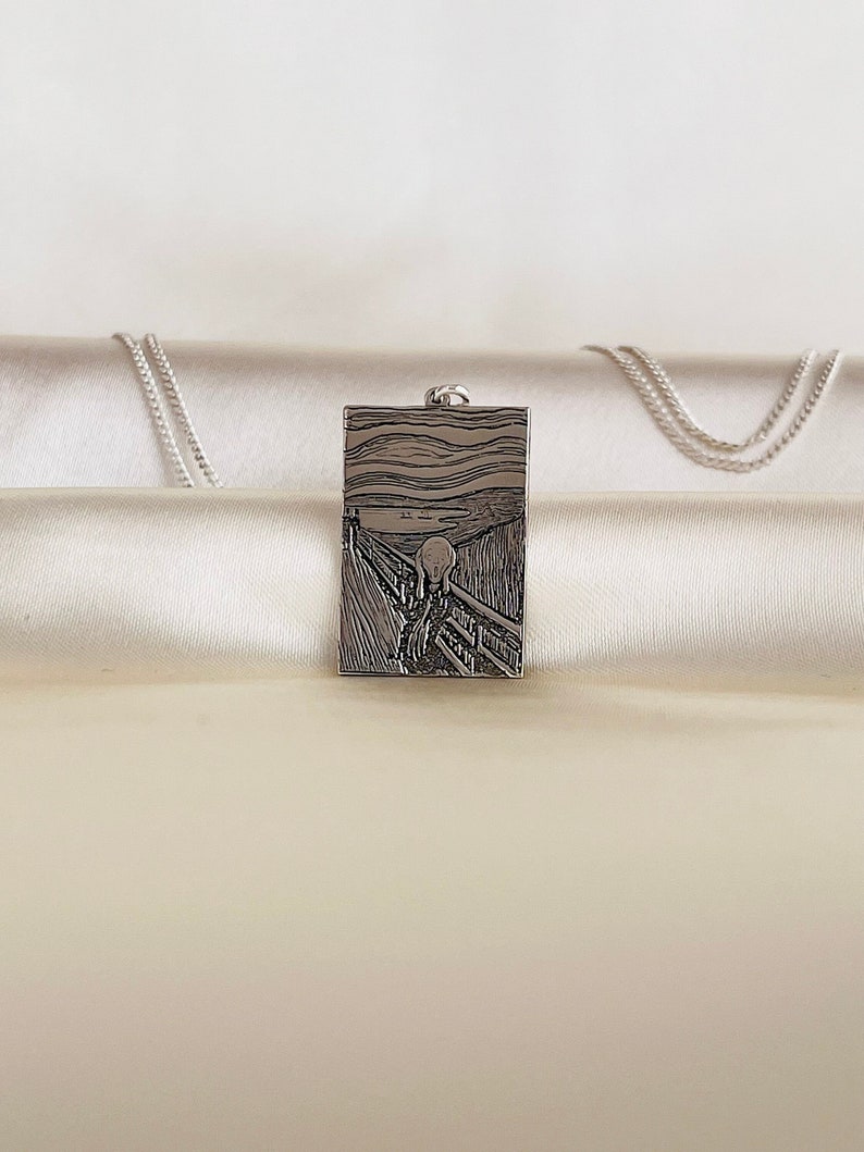 925K the Scream Necklace, Personalized Pendant, Vintage Necklace, the ...