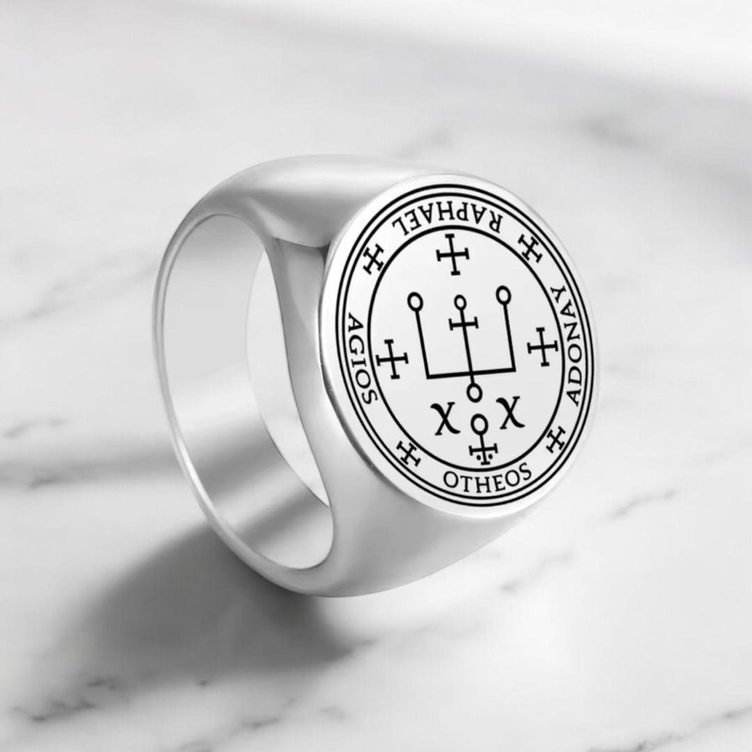 Saint Raphael Archangel Ring, Protect Ring, Talisman Ring, Sterling ...