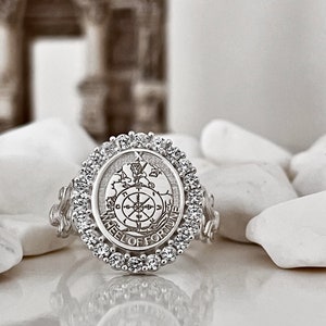 Silver Tarot Wheel of Fortune Ring, Tarot Jewelry, Friendship Gift ...