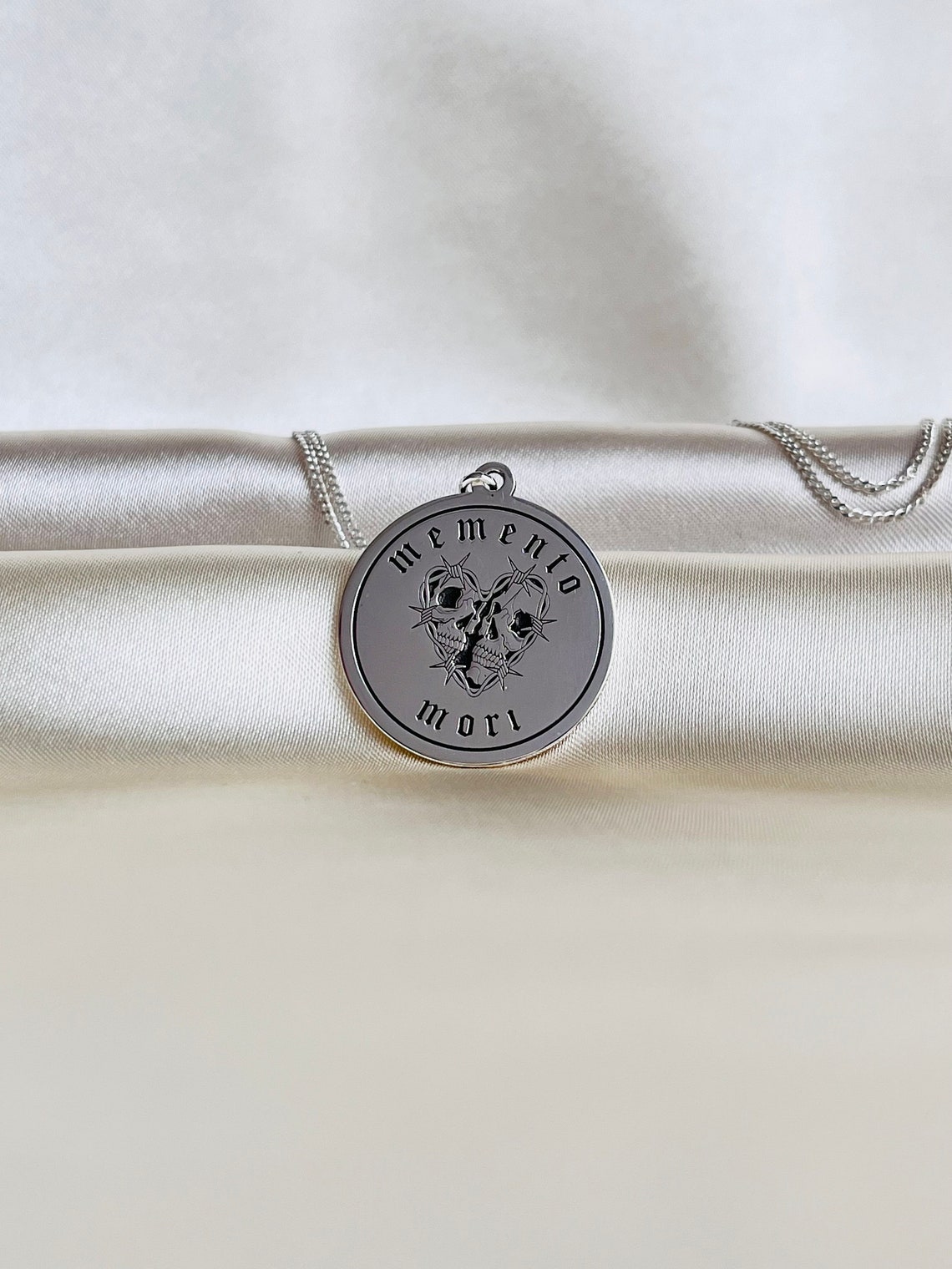 925K Memento Mori Necklace, Silver Amor Fati Necklace, Men Jewelry ...