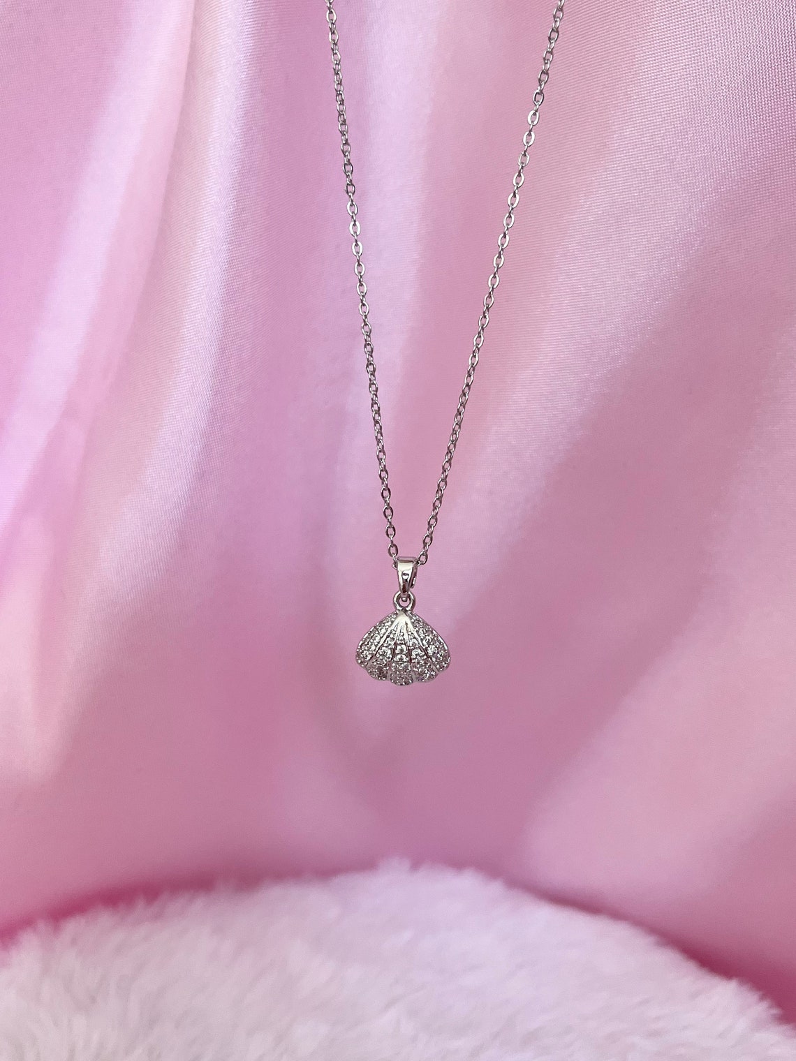 316L Sea Shell Pearl Necklace, Pearl Necklace, Mermaid Necklace ...