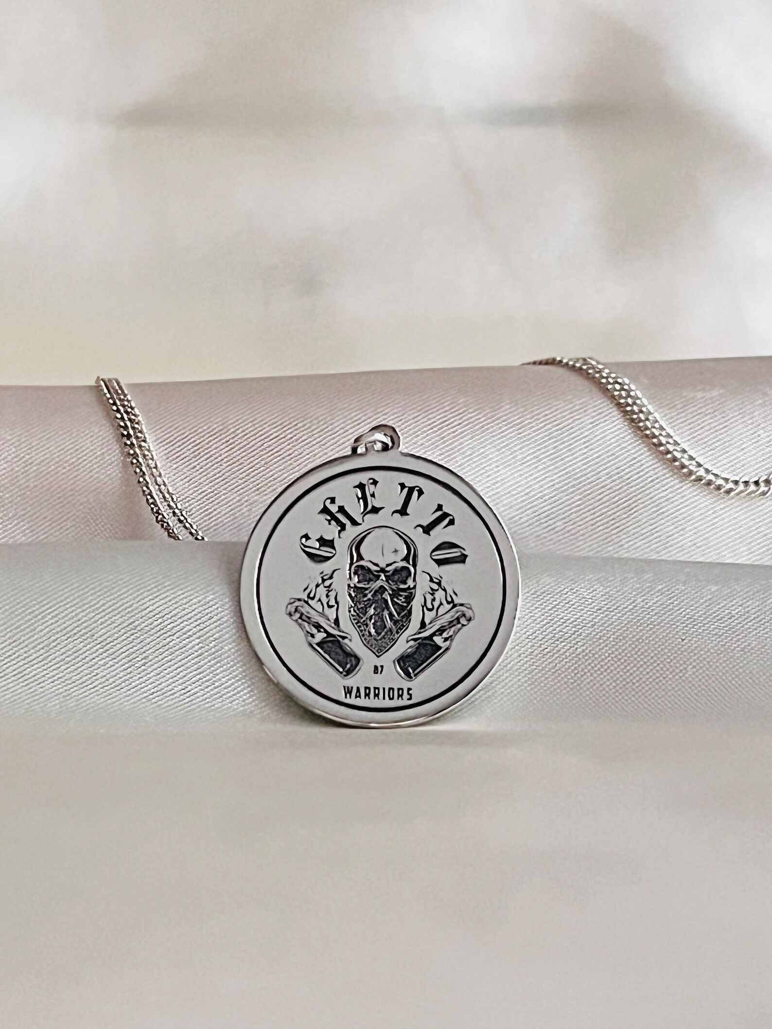 Memento Mori Silver Necklace,personalized Ghetto Pendant,dainty ...