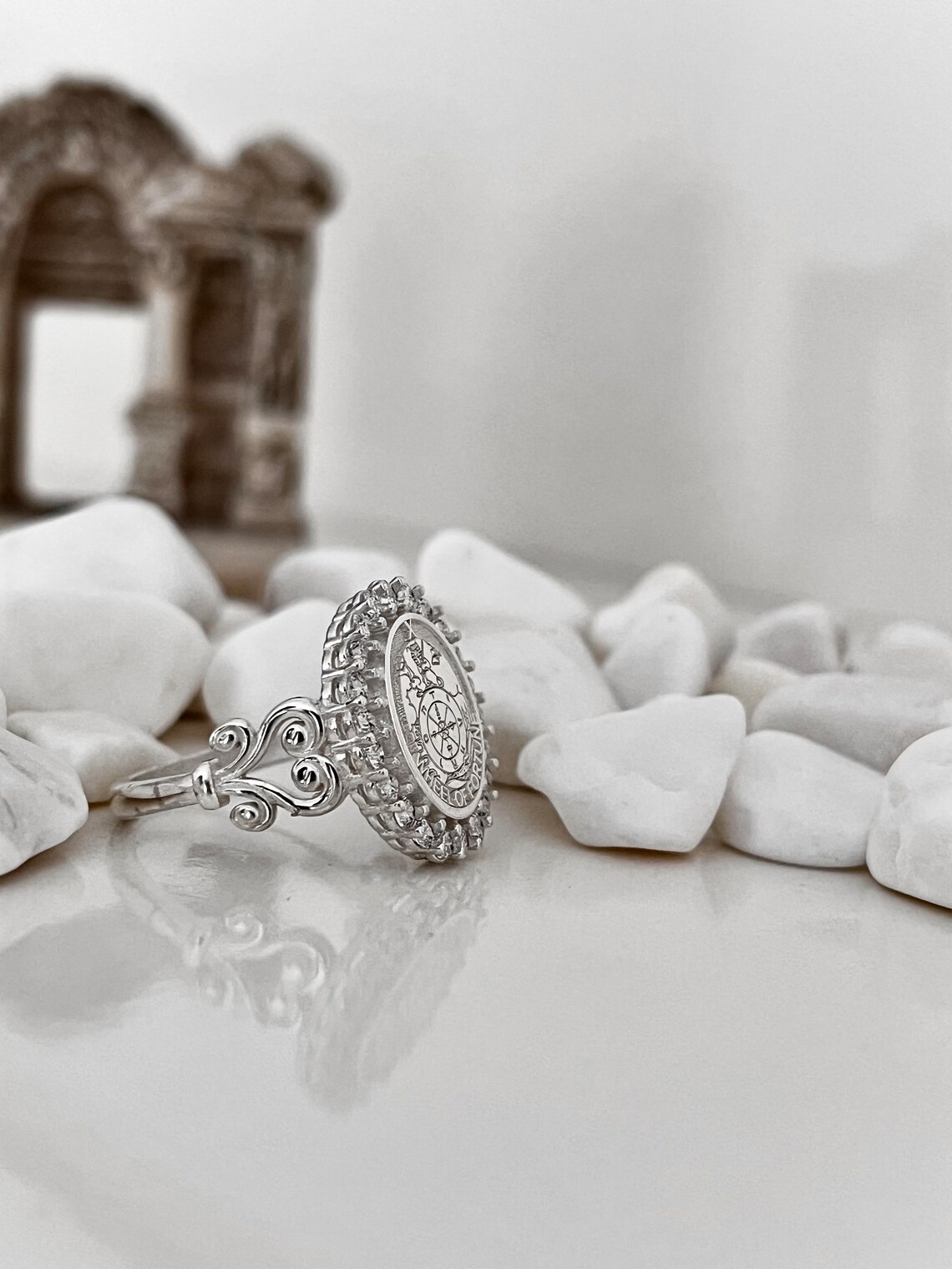 Silver Tarot Wheel of Fortune Ring, Tarot Jewelry, Friendship Gift ...