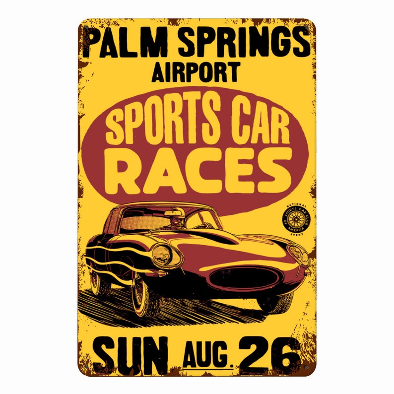 Jaguar Sports Car Racing Metal Sign / Retro Vintage 12x8 Tin Sign for ...