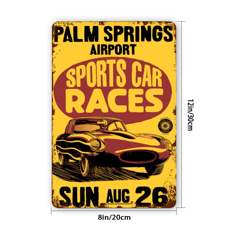 Jaguar Sports Car Racing Metal Sign / Retro Vintage 12x8 Tin Sign for ...