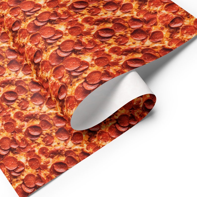 Pepperoni Pizza Wrapping Paper Set Birthday Gift Wrap Christmas Gift ...