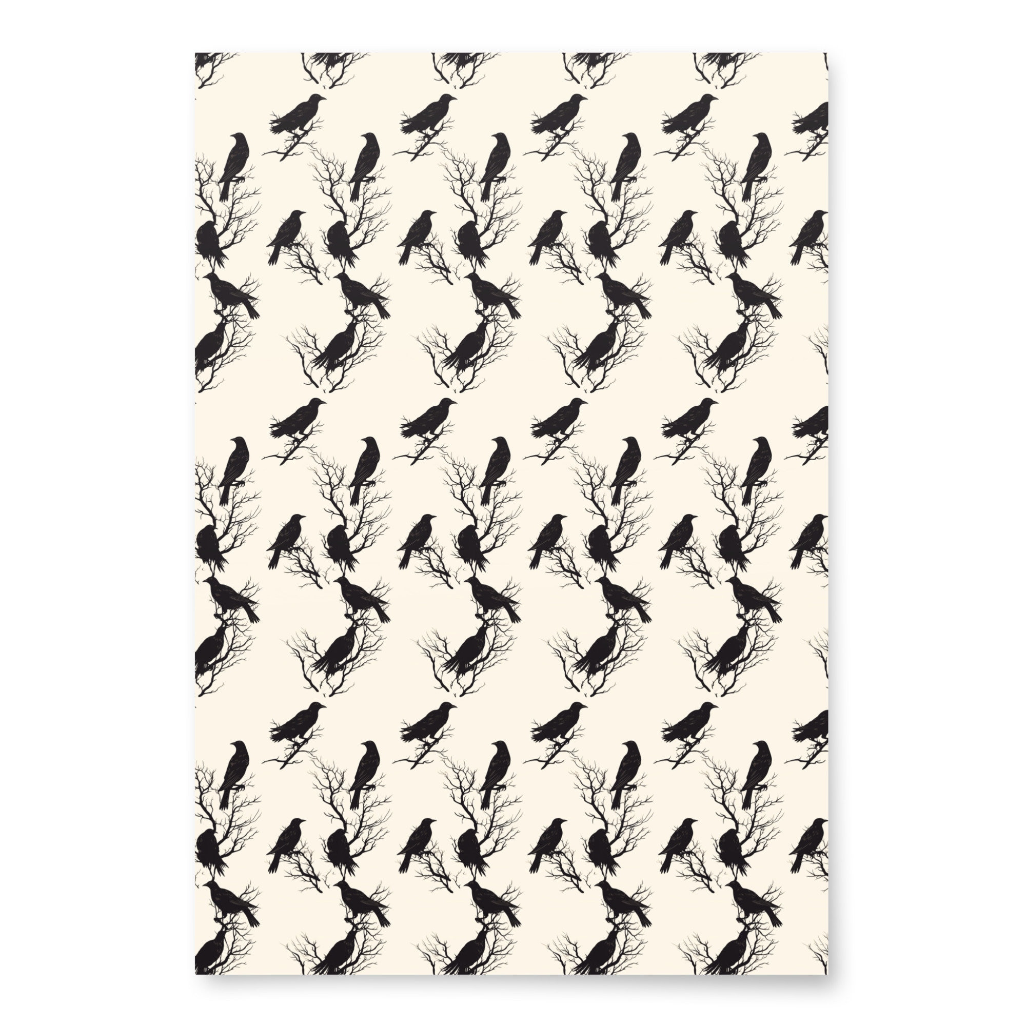 Crow Wrapping Paper Set Birthday Gift Wrap Christmas Gift Wrap Raven ...