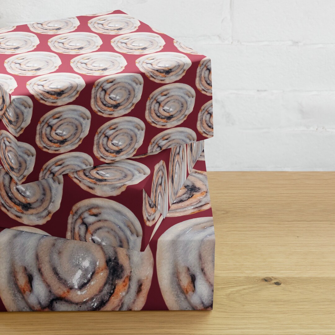 Fresh Cinnamon Roll Wrapping Paper Set Birthday Gift Wrap Christmas ...