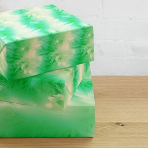 Neon Green Fur Wrapping Paper Set Birthday Gift Wrap Christmas Gift ...