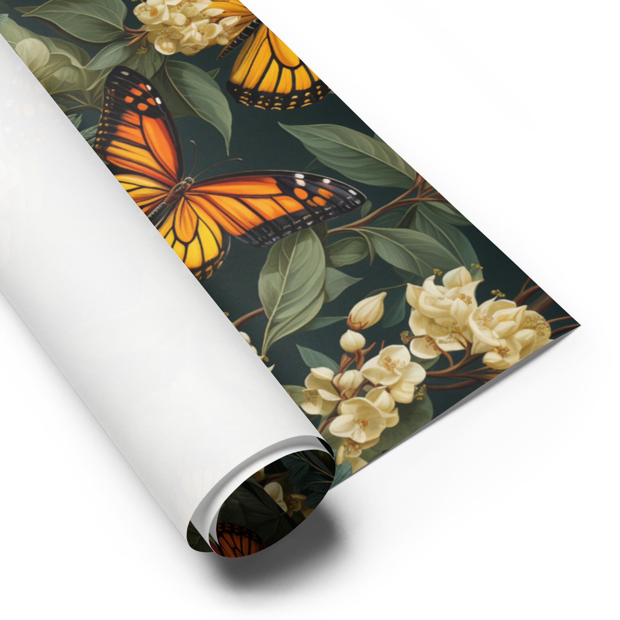 Monarch Butterfly Wrapping Paper Set Birthday Gift Wrap Christmas Gift ...