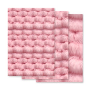 Pink Fur Wrapping Paper Set Birthday Gift Wrap Christmas Gift Wrap - Etsy