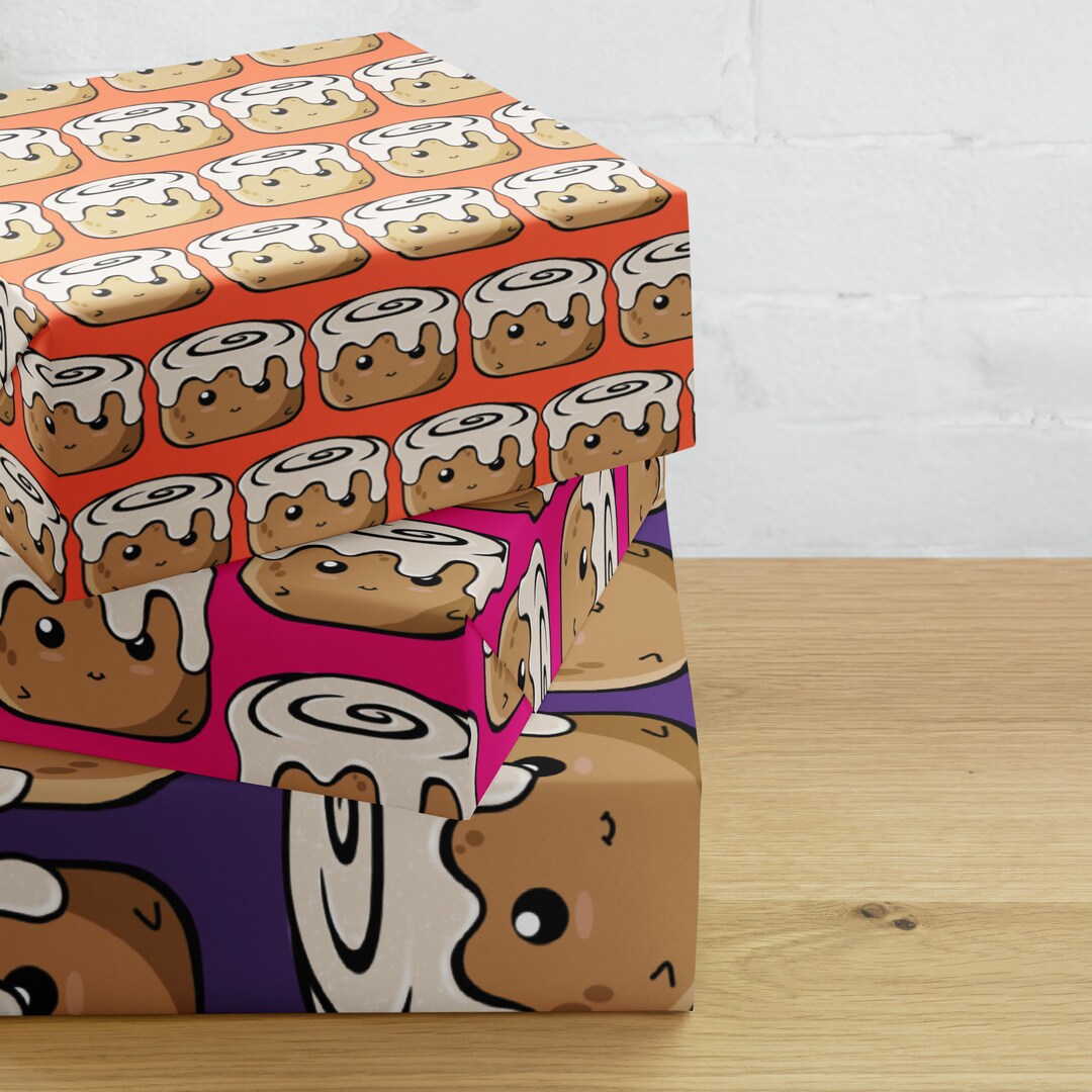 Kawaii Cinnamon Rolls Wrapping Paper Set Birthday Gift Wrap Christmas ...