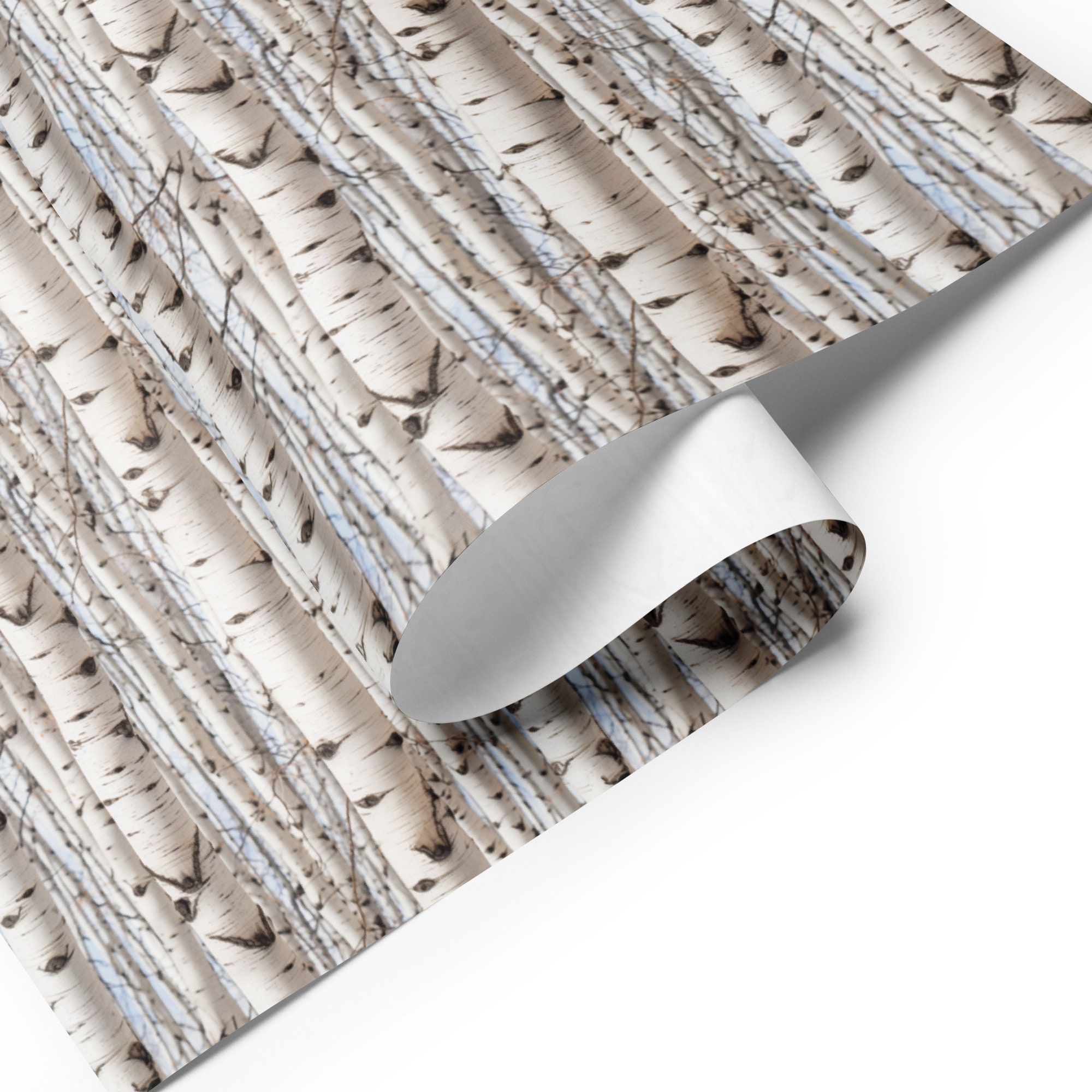 Bare Aspen Trees Wrapping Paper Set Birthday Gift Wrap Christmas Gift ...