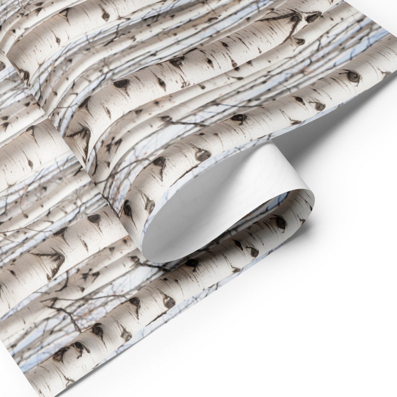 Bare Aspen Trees Wrapping Paper Set Birthday Gift Wrap - Etsy