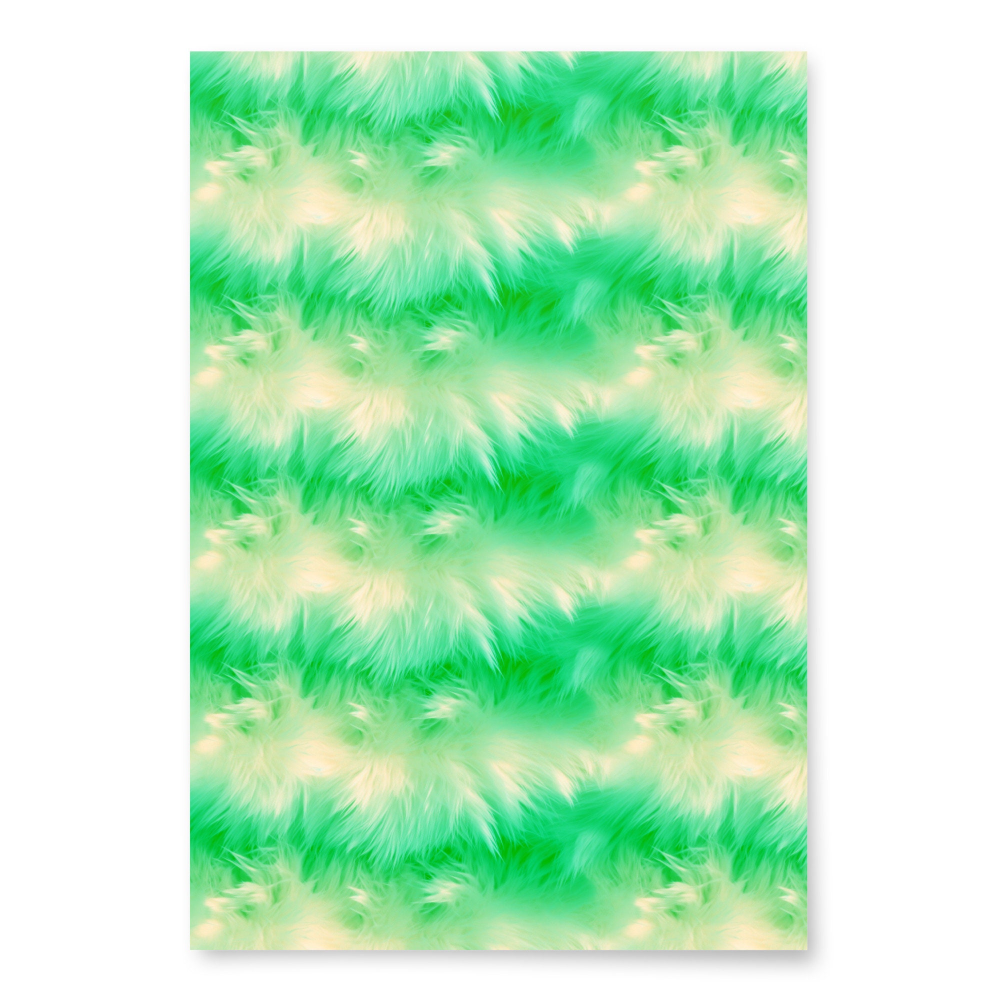 Neon Green Fur Wrapping Paper Set Birthday Gift Wrap Christmas Gift ...