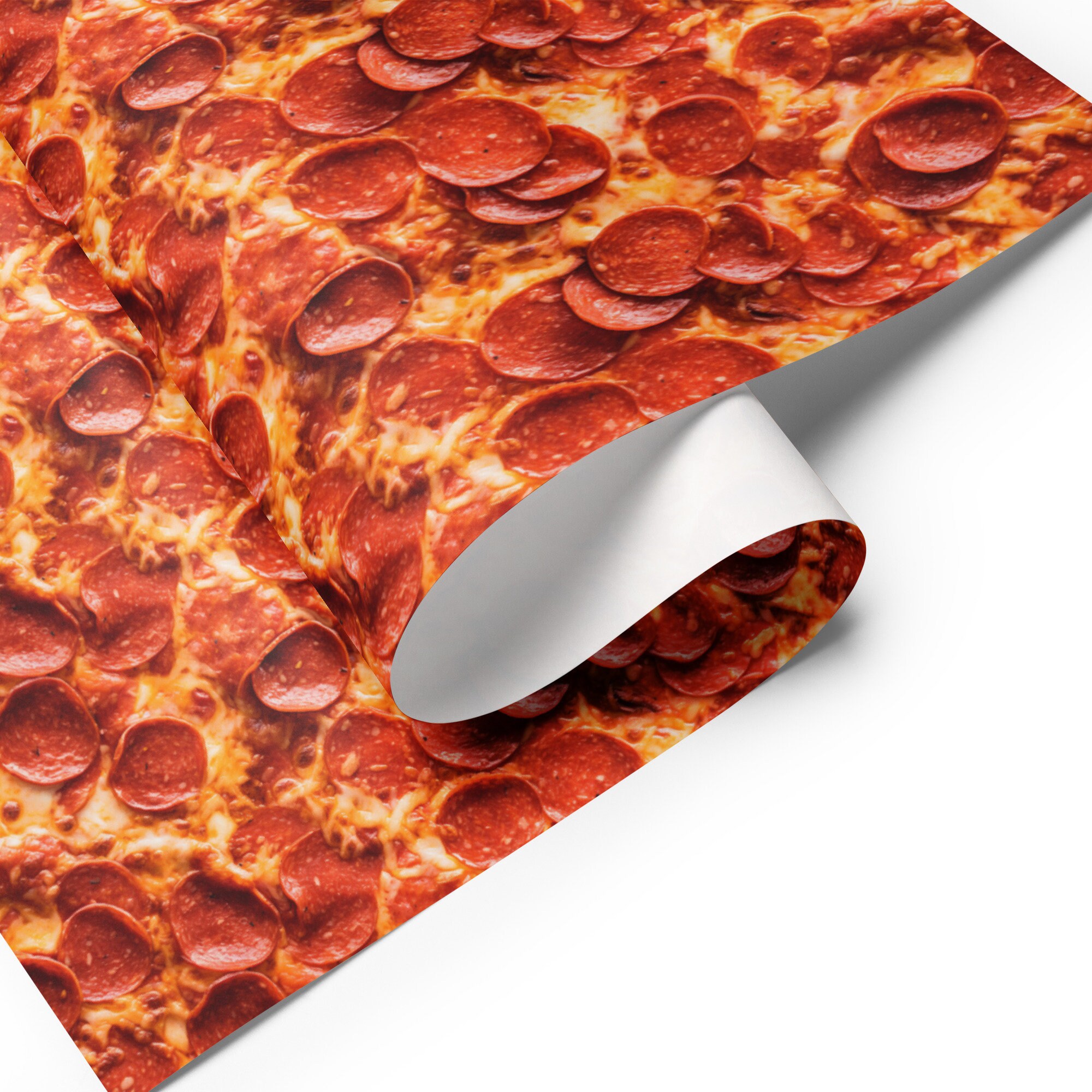 Pepperoni Pizza Wrapping Paper Set Birthday Gift Wrap Christmas Gift ...