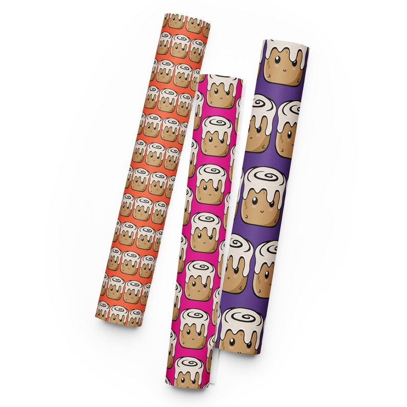 Kawaii Cinnamon Rolls Wrapping Paper Set Birthday Gift Wrap Christmas ...