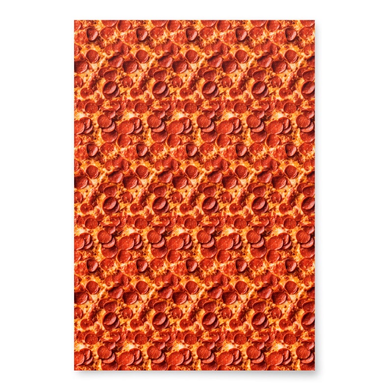 Pepperoni Pizza Wrapping Paper Set Birthday Gift Wrap Christmas Gift ...
