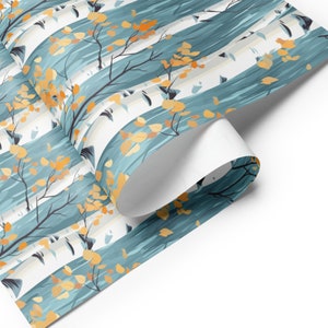 Aspen Trees Wrapping Paper Set Birthday Gift Wrap Christmas Gift Wrap ...