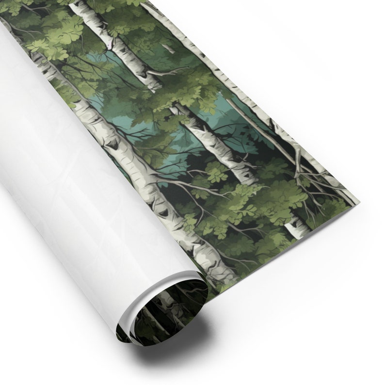 Aspen Trees Wrapping Paper Set Birthday Gift Wrap Christmas Gift Wrap ...