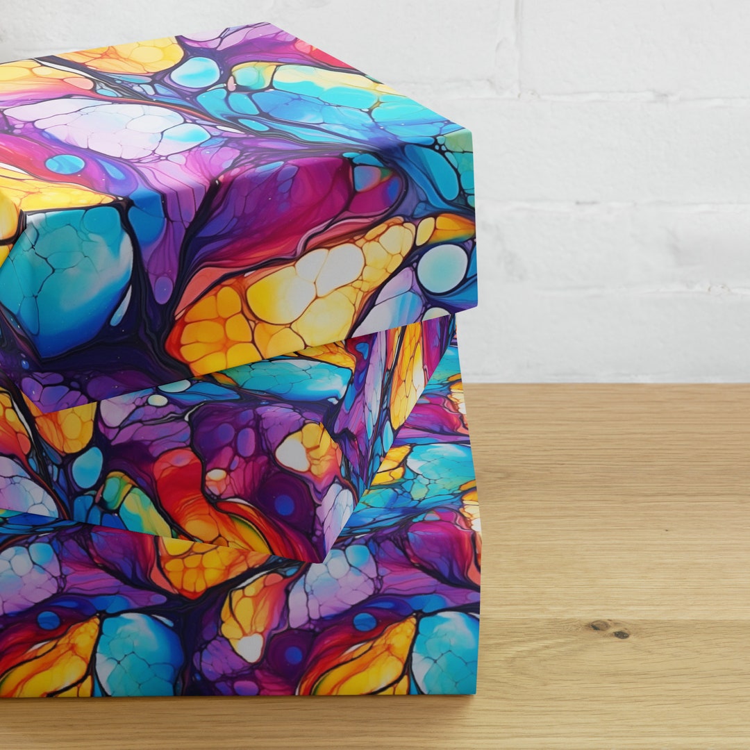 Rainbow Wrapping Paper Set Gift Wrap Birthday Gift Wrap Christmas ...