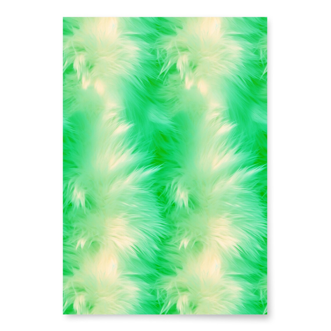 Neon Green Fur Wrapping Paper Set Birthday Gift Wrap Christmas Gift ...