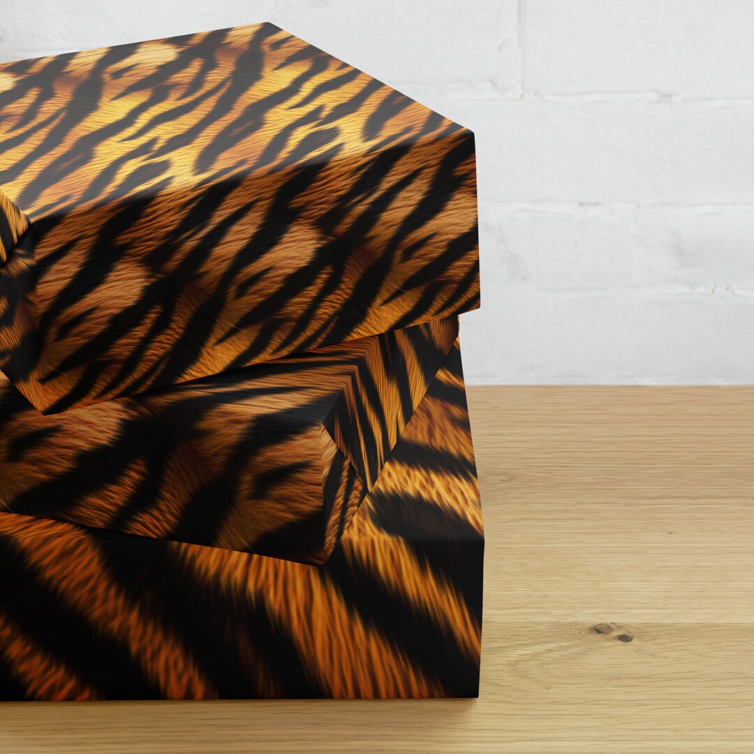 Tiger Print Wrapping Paper Set Birthday Gift Wrap Christmas Gift Wrap ...