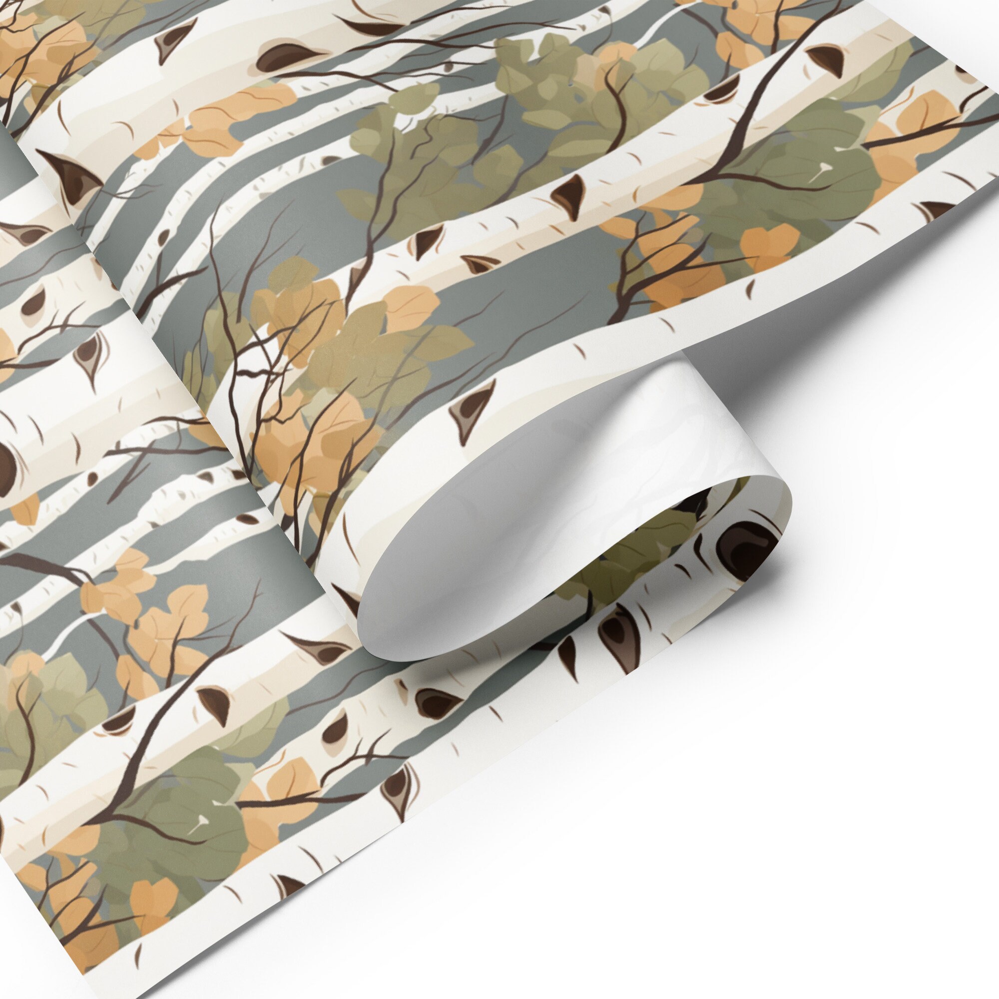 Aspen Trees Wrapping Paper Set Birthday Gift Wrap Christmas Gift Wrap ...
