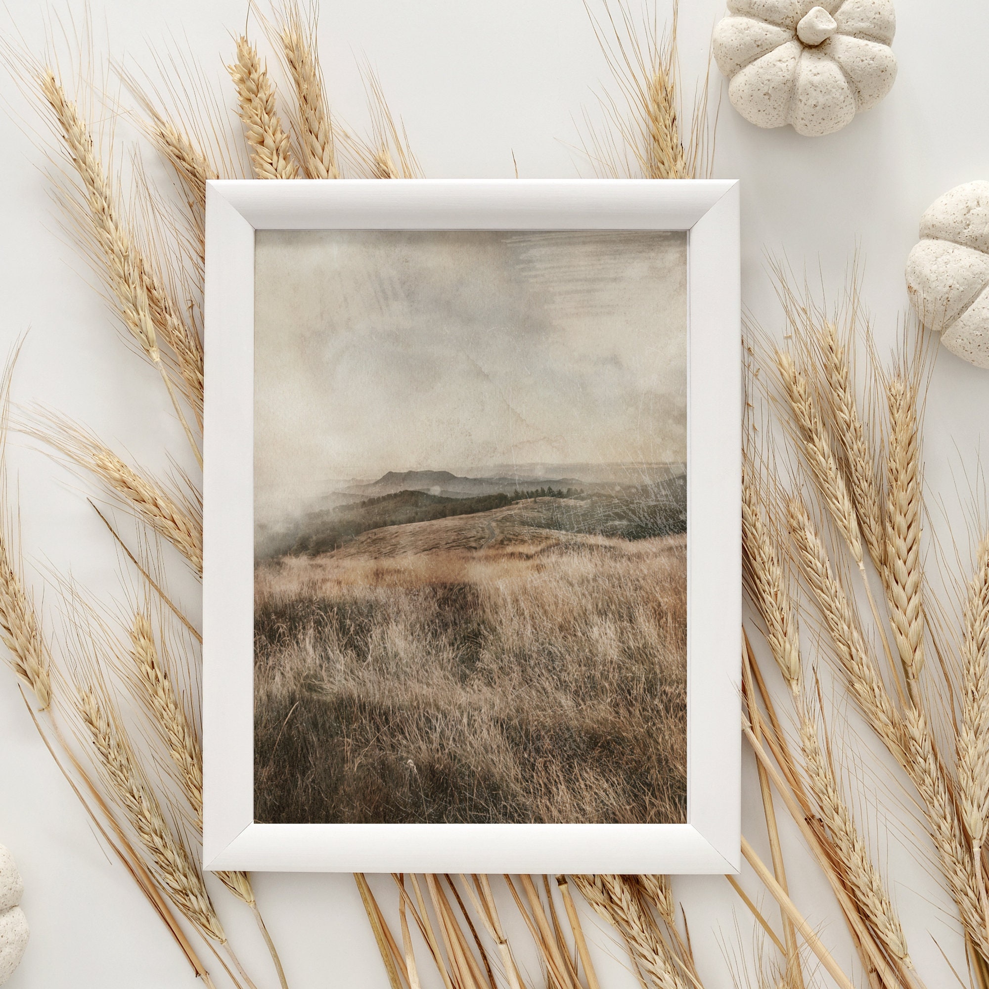 Dry Grass Landscape DIGITAL DOWNLOAD Boho Rustic - Etsy