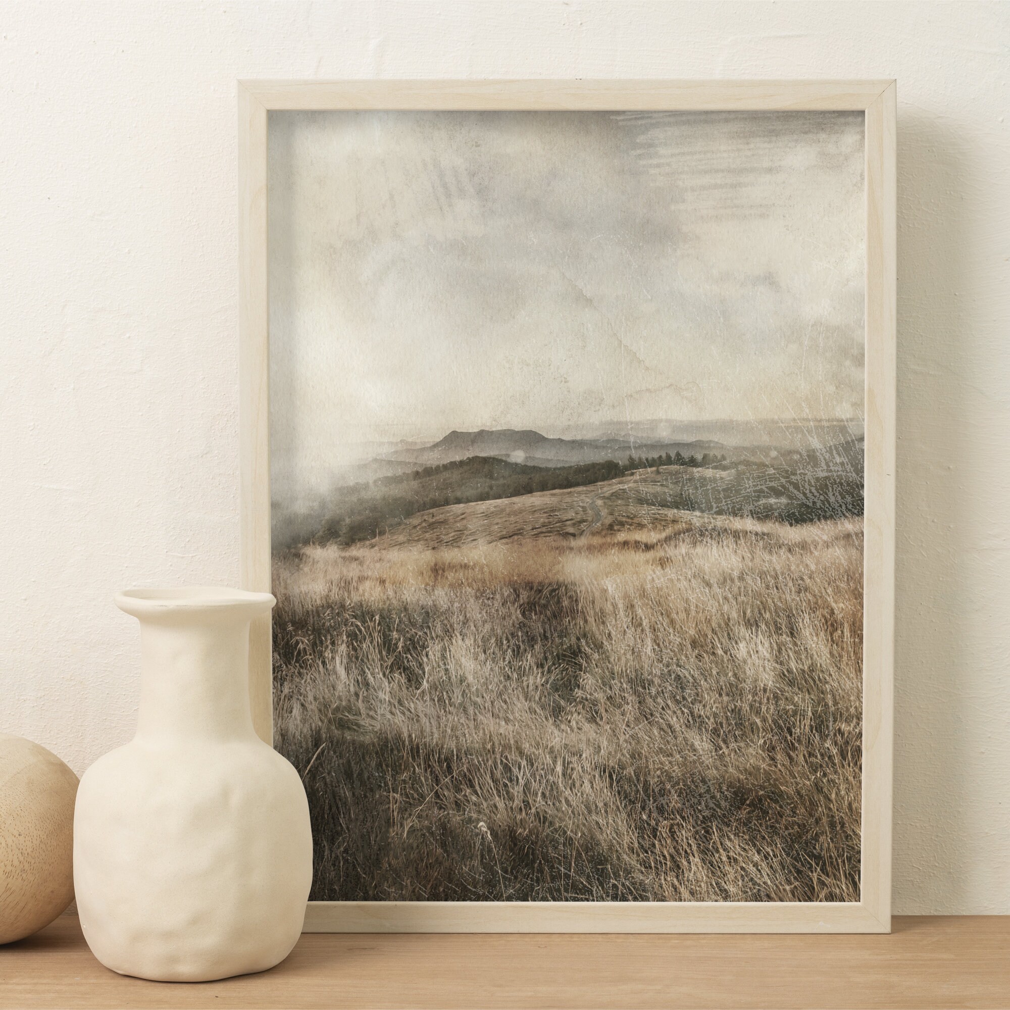 Dry Grass Landscape DIGITAL DOWNLOAD Boho Rustic - Etsy