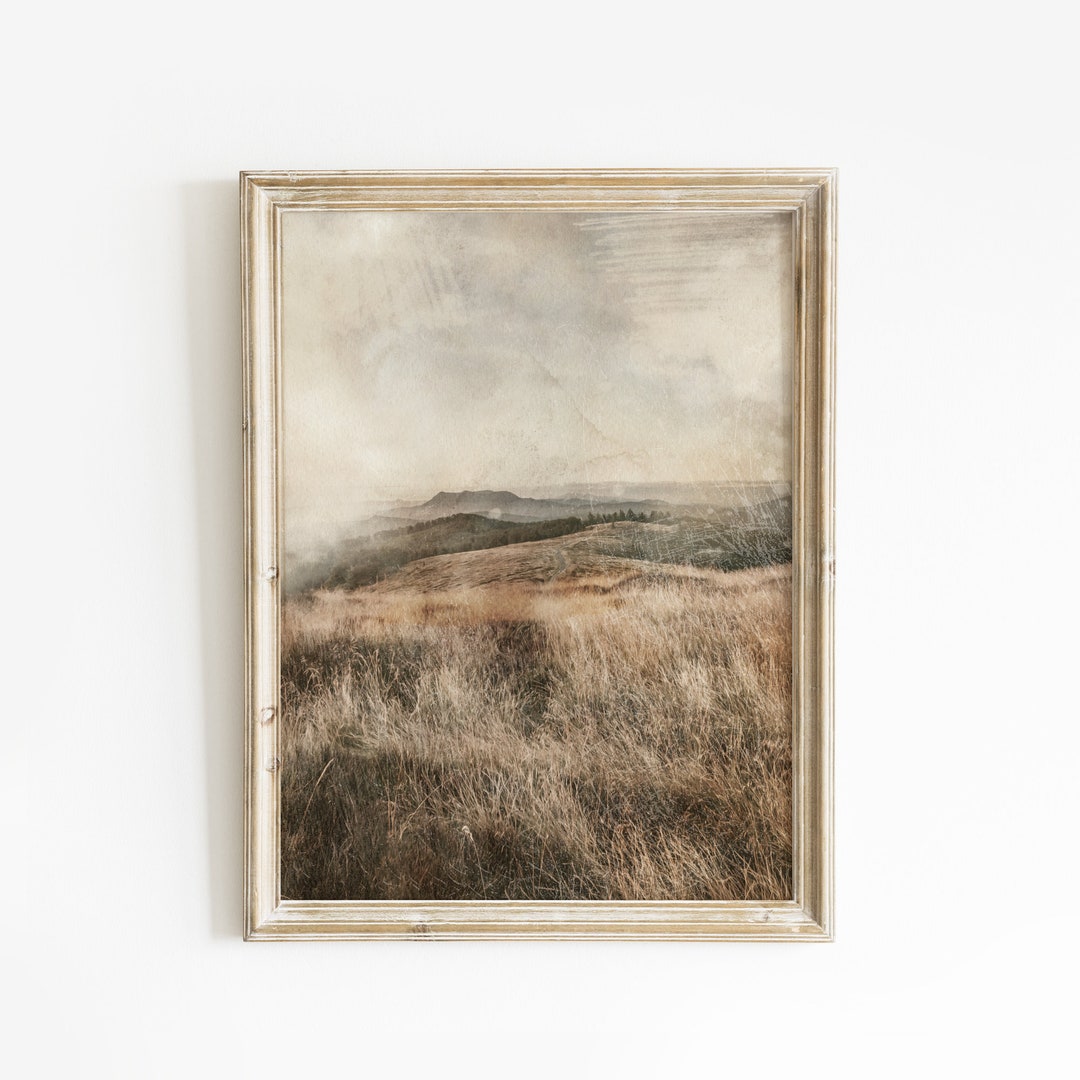 Dry Grass Landscape DIGITAL DOWNLOAD Boho Rustic - Etsy
