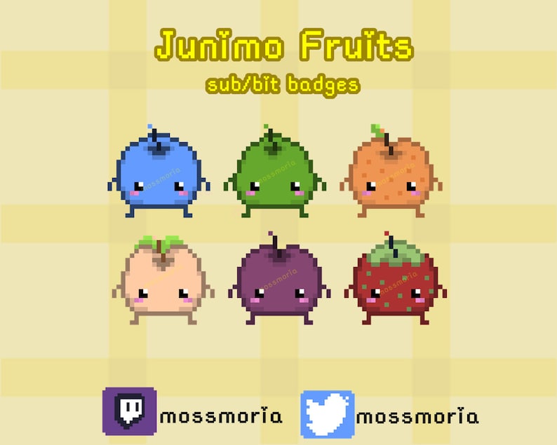 6 Junimo Stardew Pixel Twitch Sub Badges | Bit Badges | Twitch ...
