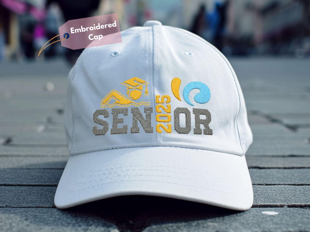 Embroidered Hat Custom Senior Swimmer 2025 Graduate Cap, Graduation ...